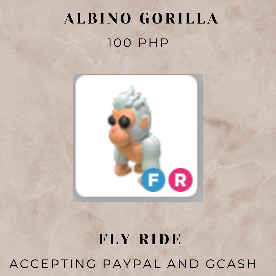 Adopt Me Pets |Albino Gorilla, Video Gaming, Gaming Accessories, In ...