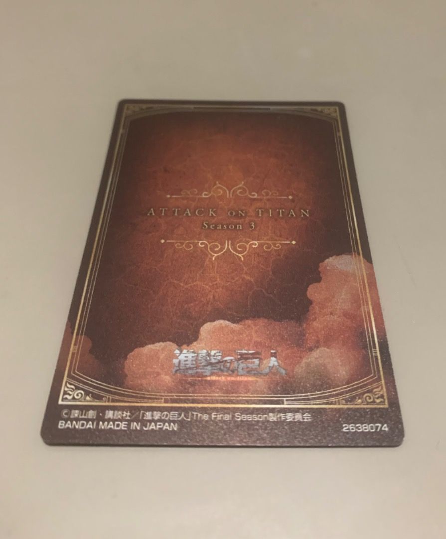 AOT LEVI ACKERMAN CARD, Hobbies & Toys, Memorabilia & Collectibles, Fan ...