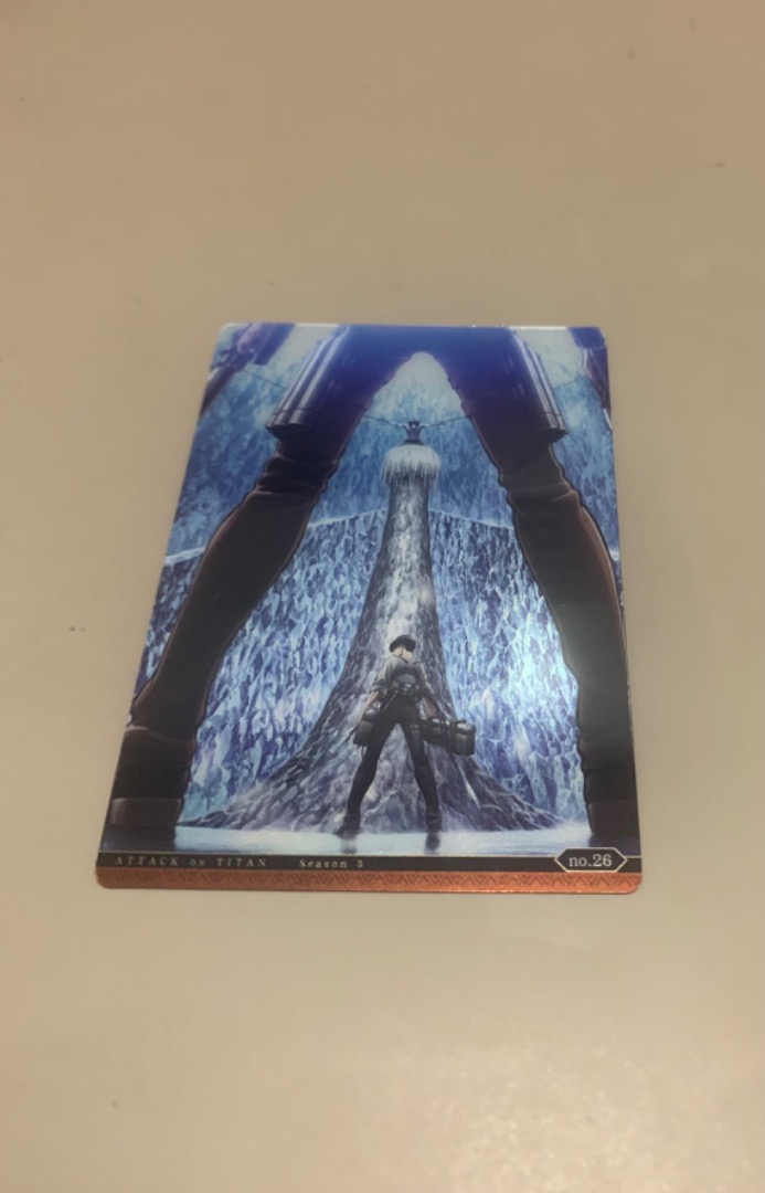 AOT LEVI ACKERMAN CARD, Hobbies & Toys, Memorabilia & Collectibles, Fan ...