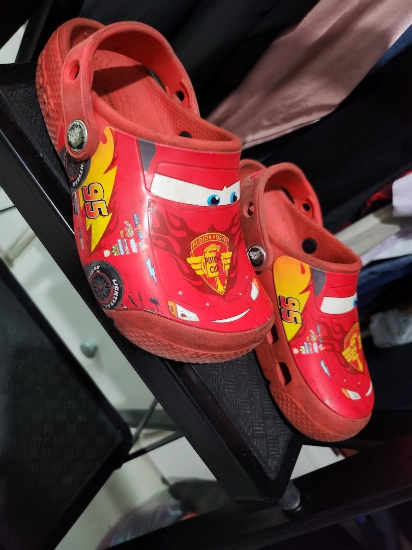 AUTH Preloved Crocs Lightning Mcqueen C12 on Carousell