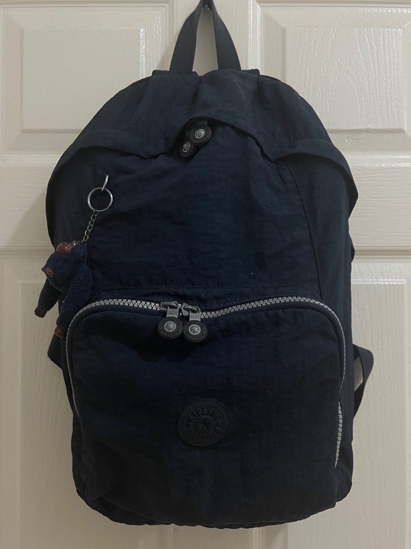 AUTHENTIC KIPLING Xtra Large Backpack Navy blue on Carousell