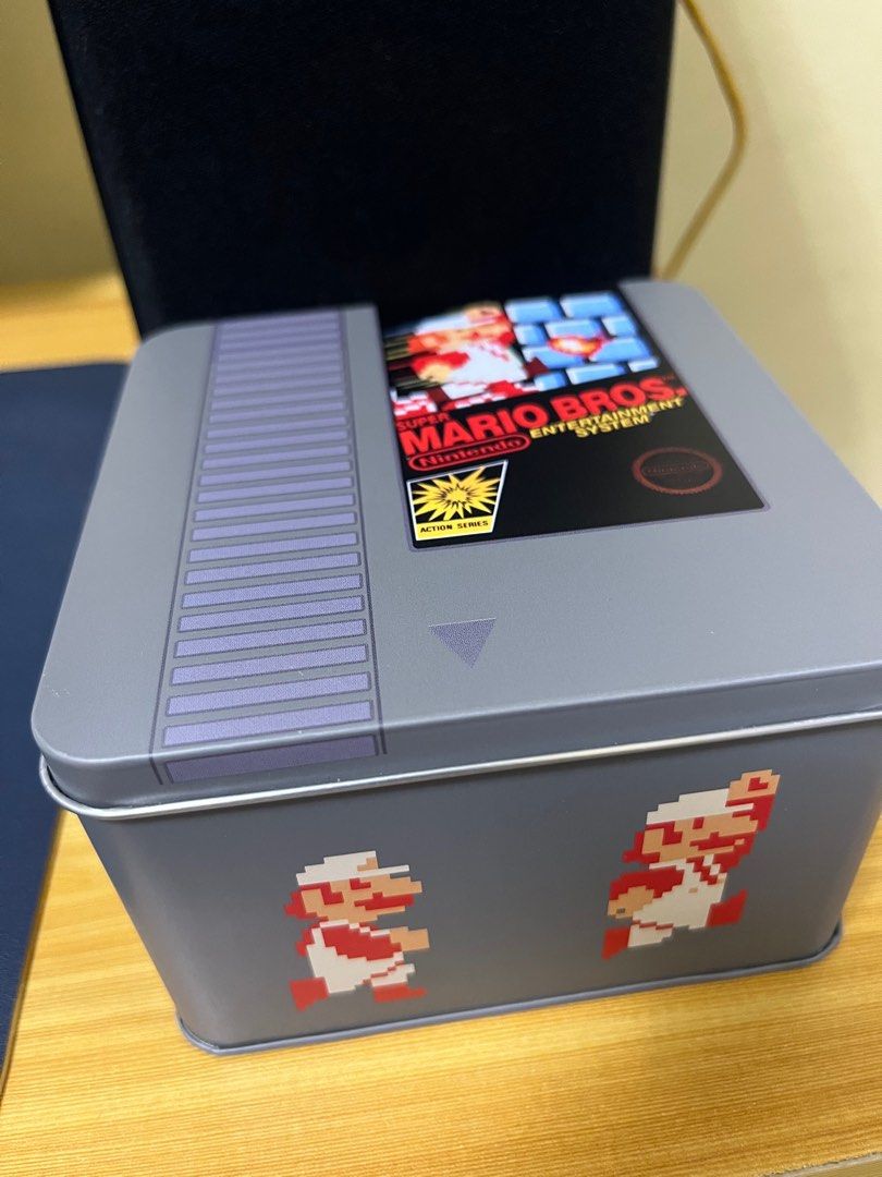 AUTHENTIC Super Mario Bros. Tin Can, Hobbies & Toys, Memorabilia ...