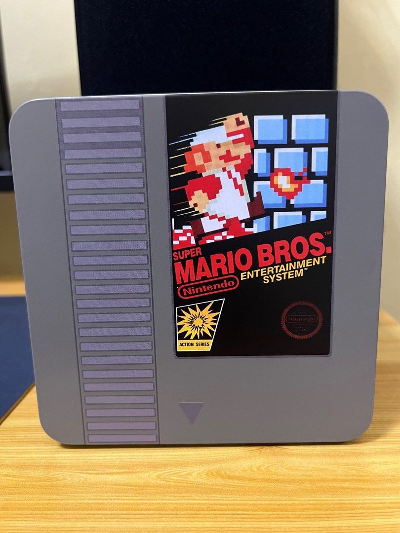 AUTHENTIC Super Mario Bros. Tin Can, Hobbies & Toys, Memorabilia ...