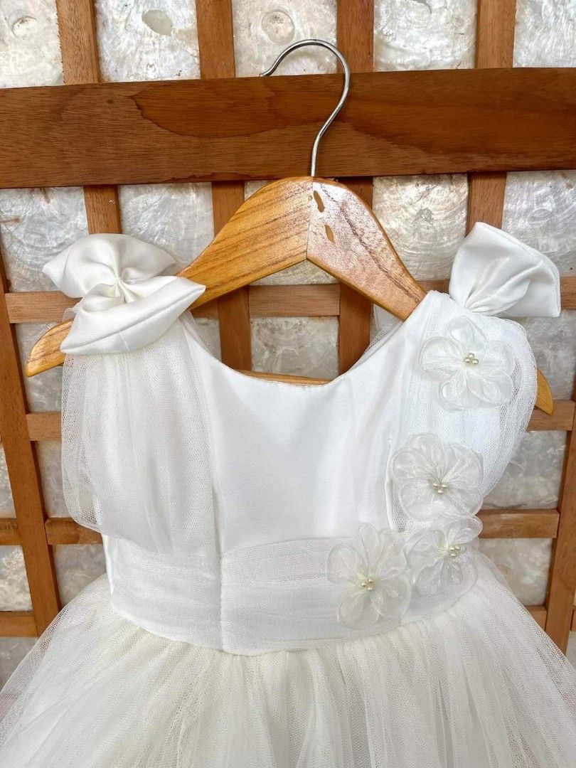 Baby Girl Christening Binyag Gown Dress White Color on Carousell
