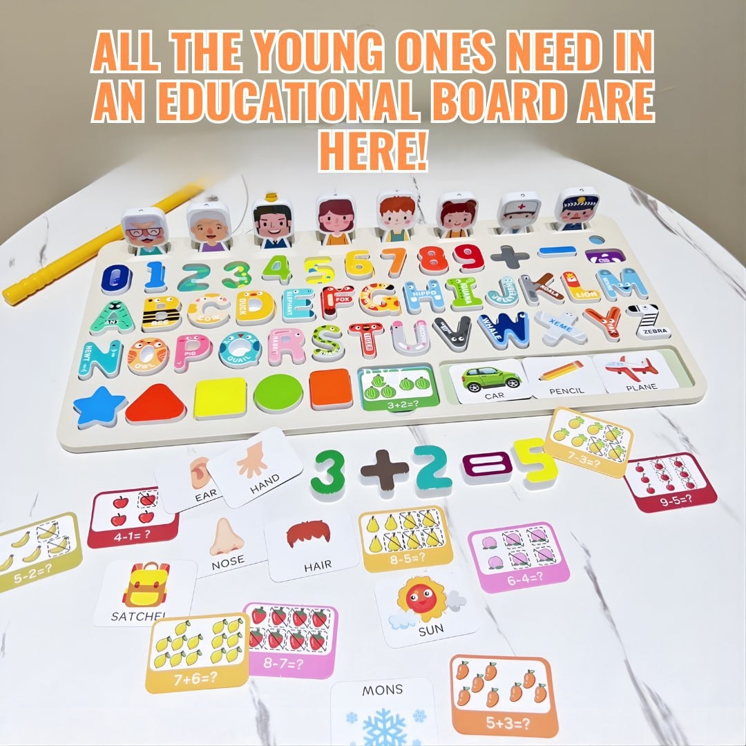 Baoli Science Logic Board educational board Alphabet, numbers shapes ...