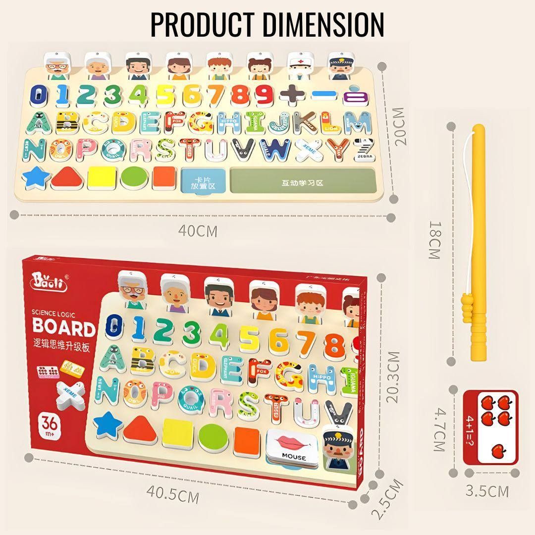 Baoli Science Logic Board educational board Alphabet, numbers shapes ...
