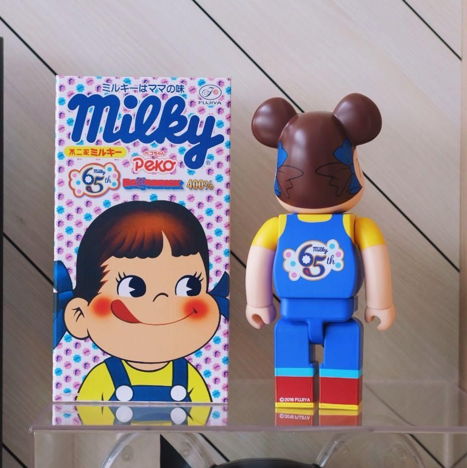 Bearbrick Fujiya Peko Milky 65th Anniversary 400%, Hobbies & Toys, Toys ...