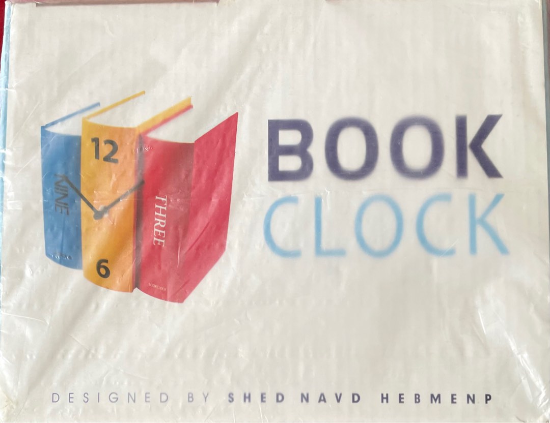 Book Clock, Furniture & Home Living, Home Decor, Clocks on Carousell
