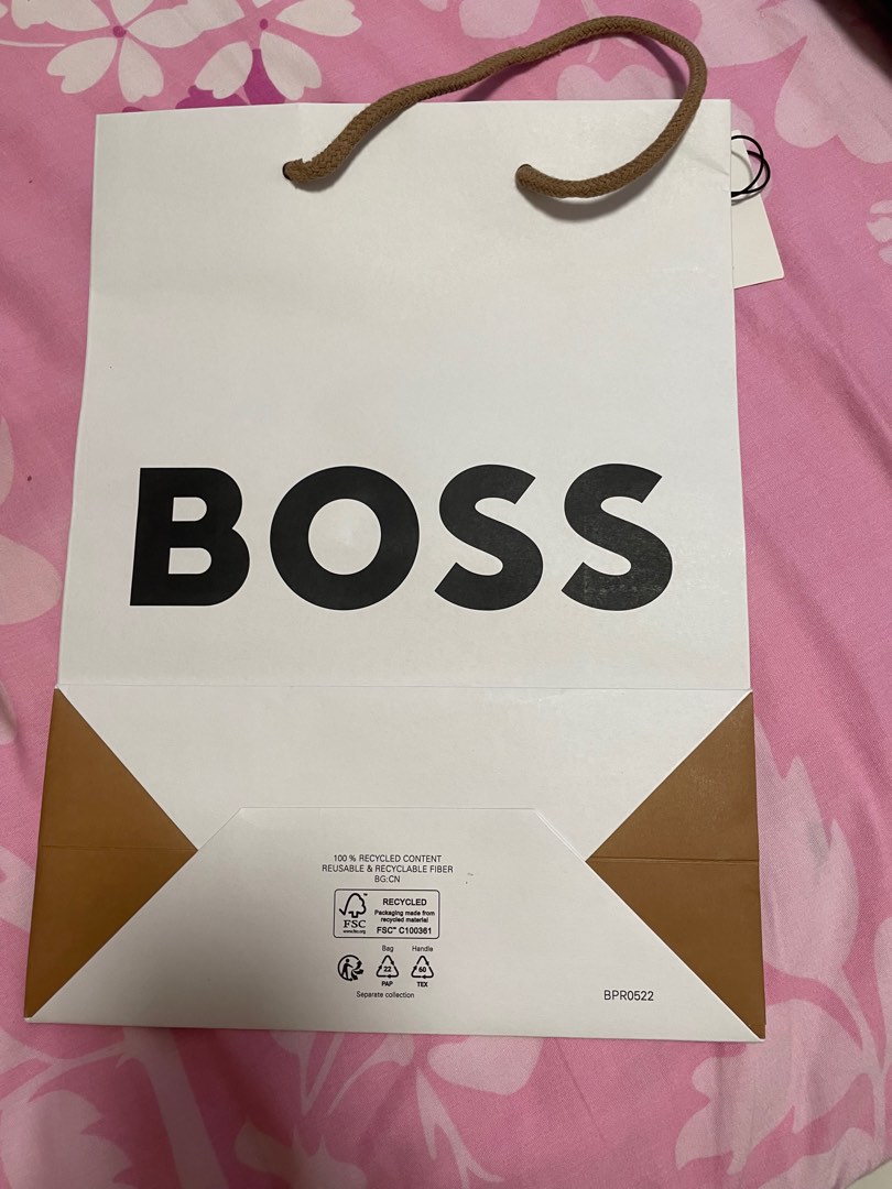 Boss paper bag, Men's Fashion, Watches & Accessories, Accessory holder ...