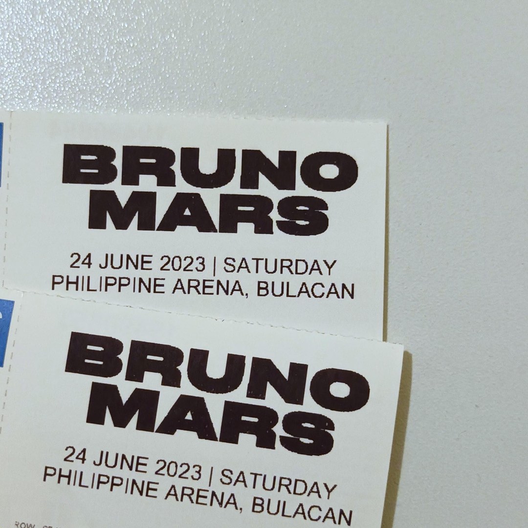 Bruno Mars PH concert tickets on Carousell