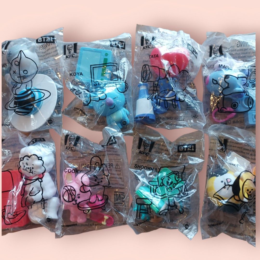 BT21 x KFC Chaki Kids Meal 2023 Chimmy Mang Tata RJ Shooky Koya Van ...