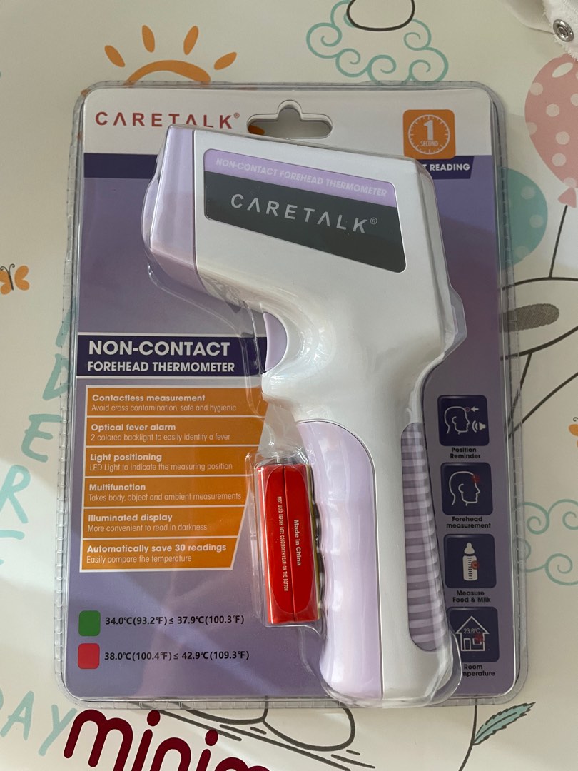 Caretalk非接觸式體溫計TH5001N額探探熱槍溫度計, 健康及營養食用品, 溫度計 - Carousell