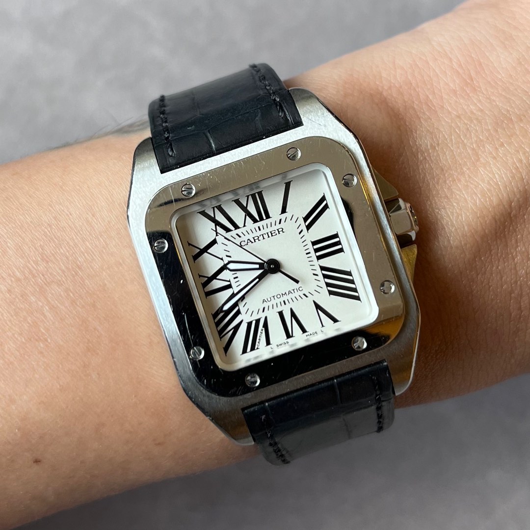 Cartier Santos 100 Medium, Luxury, Watches on Carousell