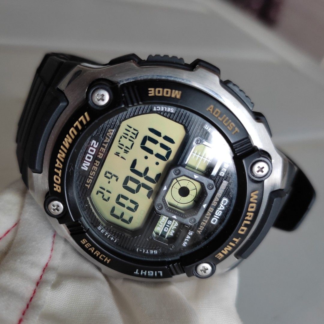CASIO AE-2000W-9A Illuminator, World Time 200m Digital Watch (10-year ...