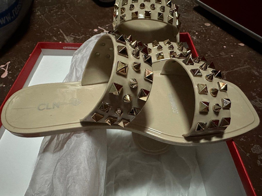 Celine flats (nude with gold metal) waterproof size 37 on Carousell
