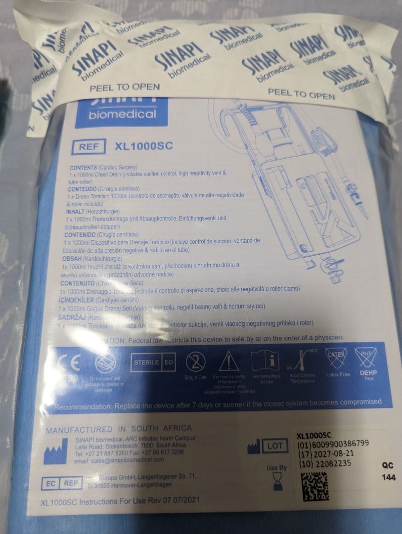 Chest Drainage Box Kit, Health & Nutrition, Medical Supplies & Tools on ...