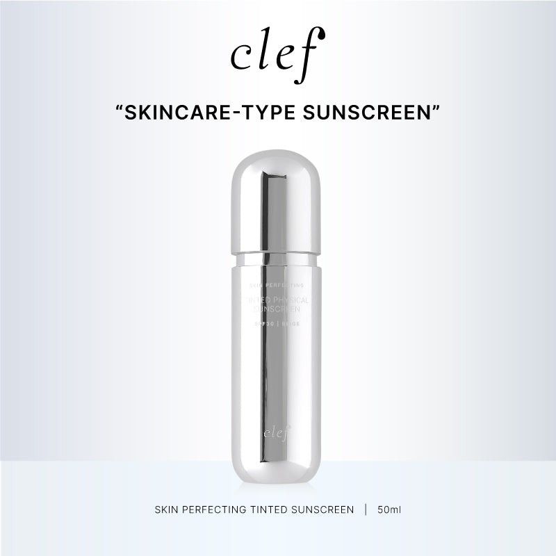 CLEF Skin Perfecting Tinted Physical Sunscreen 50ml, Beauty & Personal ...