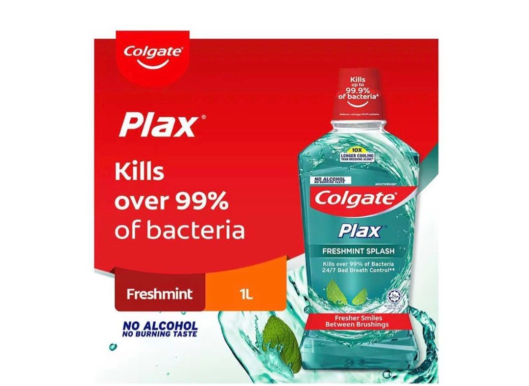 Colgate fresh mint mouth wash 1L, Beauty & Personal Care, Oral Care on ...