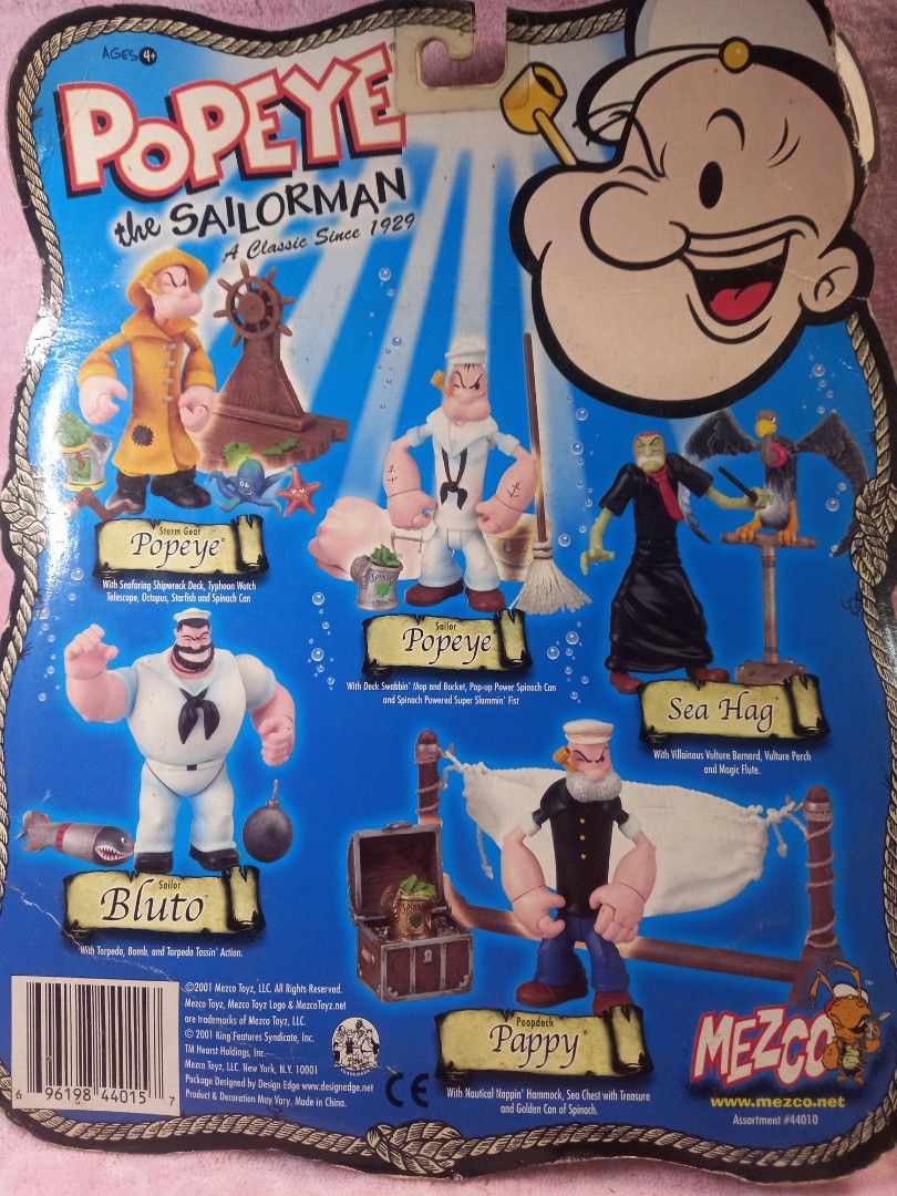 Collectible Popeye the Sailorman Poopdeck Pappy by Mezco 2001 on Carousell