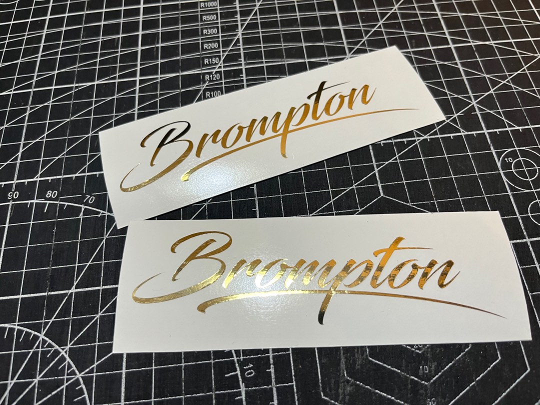Custom Gold Chrome Brompton Bike Decal High Quality Vinyl Waterproof ...