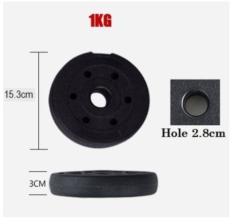 Dumbbell Plates / Weights / PVC Material prevents damage to floor / 1 ...