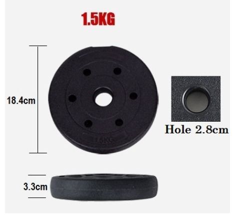 Dumbbell Plates / Weights / PVC Material prevents damage to floor / 1 ...