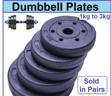 Dumbbell Plates / Weights / PVC Material prevents damage to floor / 1 ...