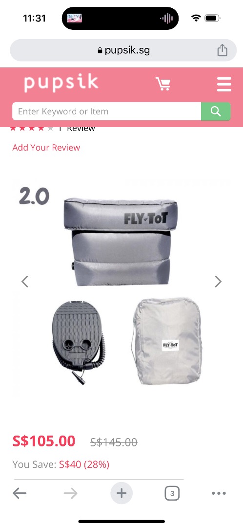 Fly Tot Inflatable Cushion, Babies & Kids, Going Out, Other Babies ...