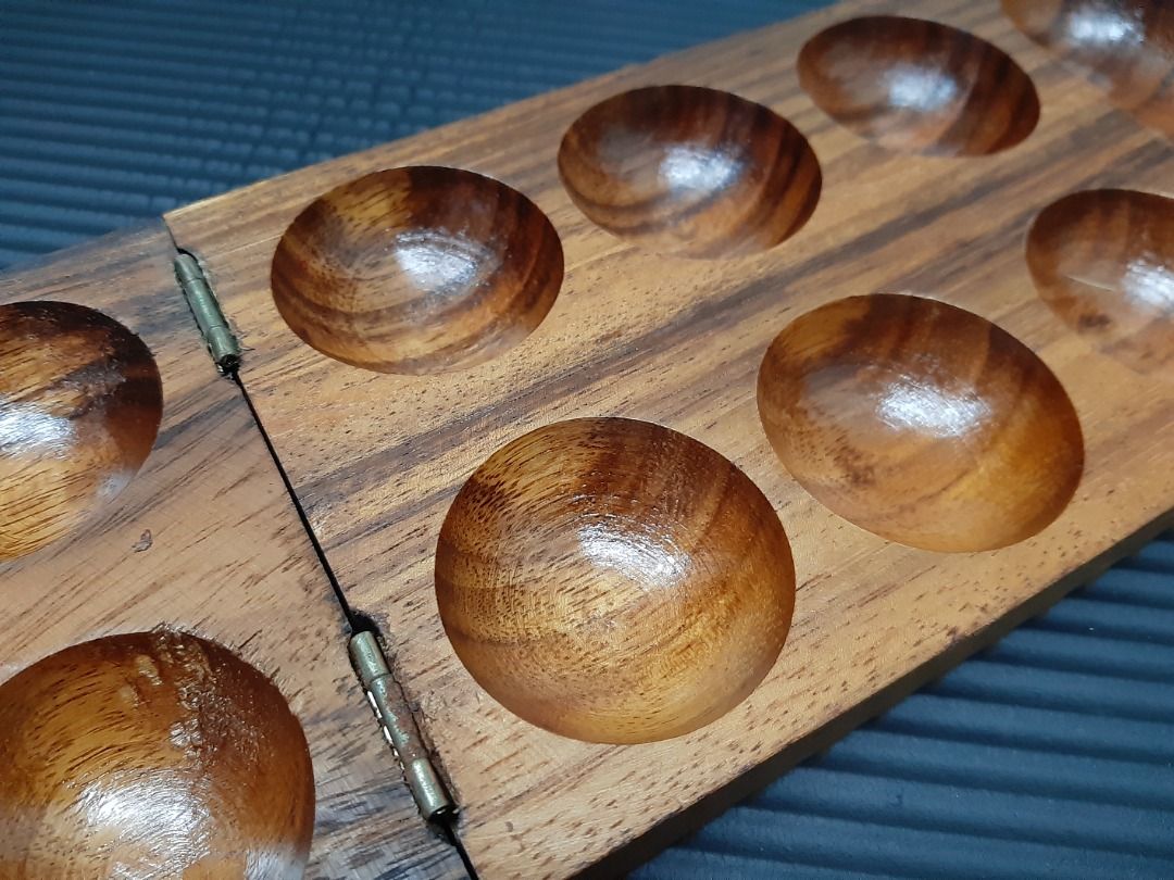 USED - Foldable wooden congkak set (board + piece), Hobbies & Toys ...