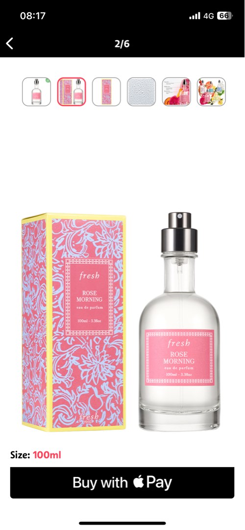 FRESH Rose Morning - Eau De Parfum (100ml), Beauty & Personal Care ...