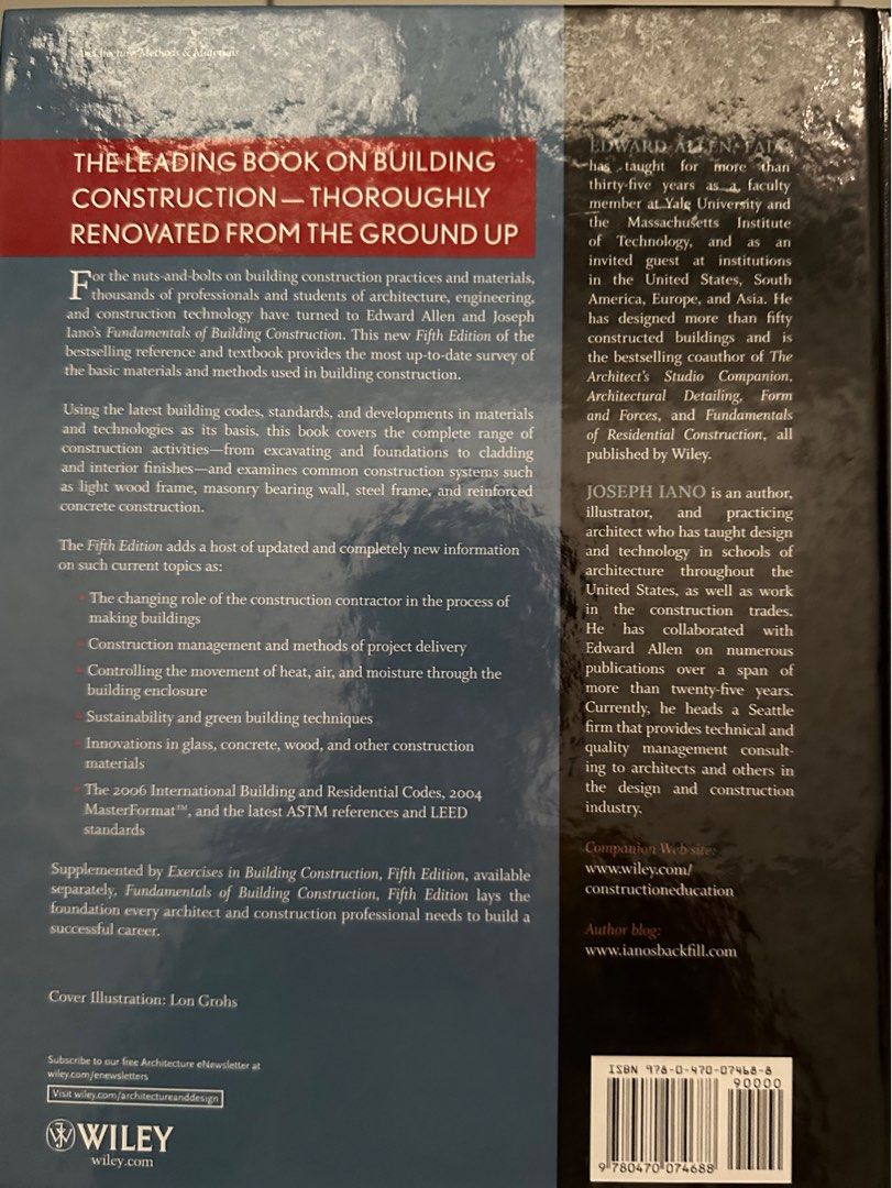 Fundamentals of Building Construction (5th) Fifth Edition, Hobbies ...