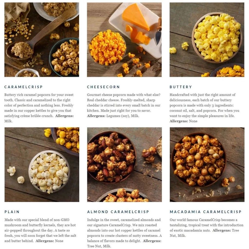 Garrett popcorn cinema snacks popcorn assorted flavoured snacks sweet ...