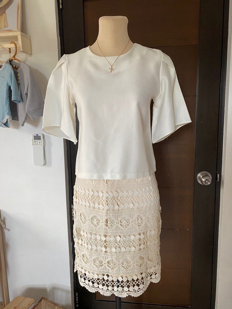 Graduation barong dress white on Carousell