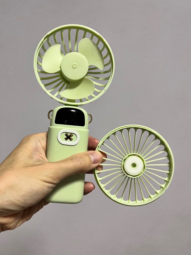Green Handheld USB C Fan , Furniture & Home Living, Lighting & Fans ...