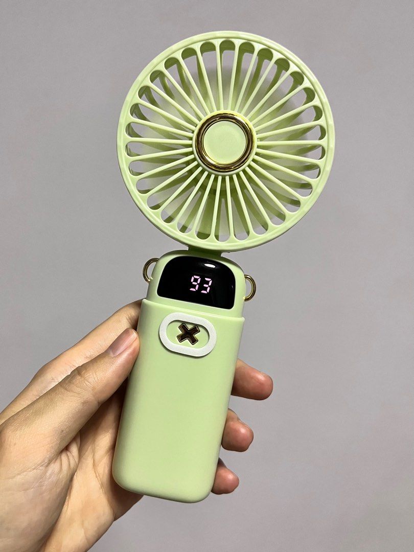Green Handheld USB C Fan , Furniture & Home Living, Lighting & Fans ...