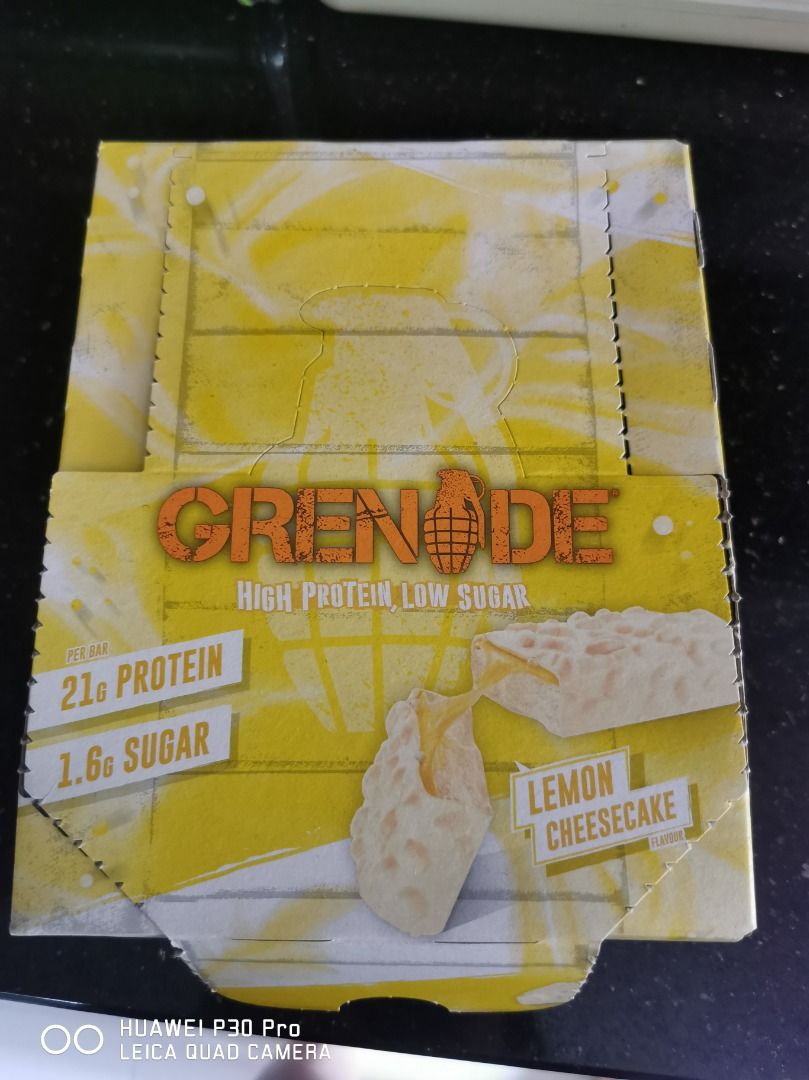 Grenade Protein Bar (Lemon Cheesecake), Health & Nutrition, Health ...