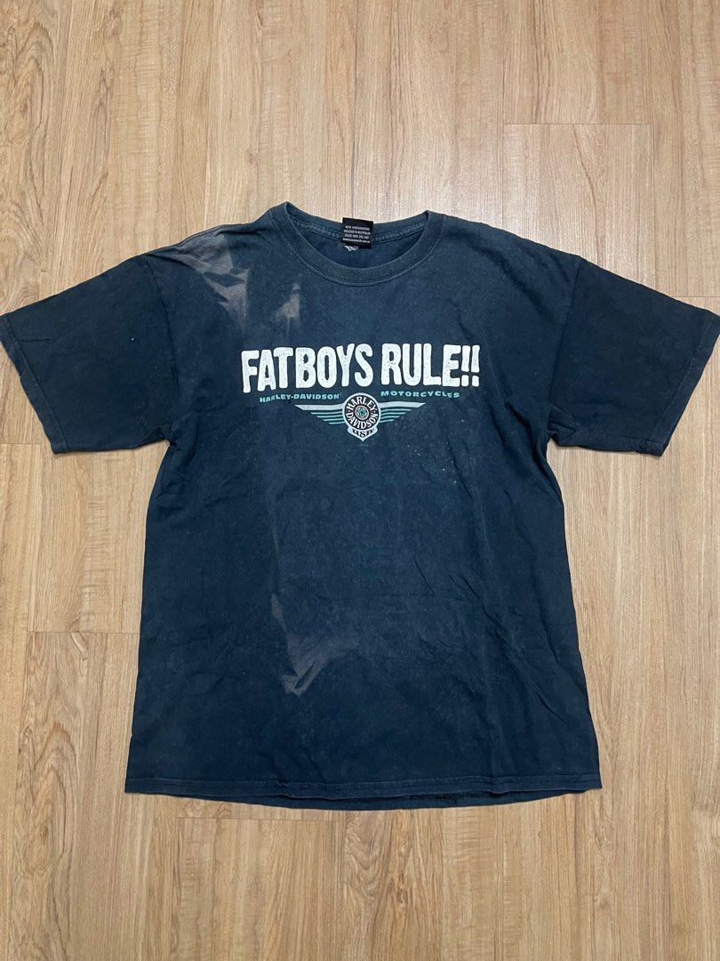 Harley Davidson Fat Boys tshirt, Men's Fashion, Tops & Sets, Tshirts ...