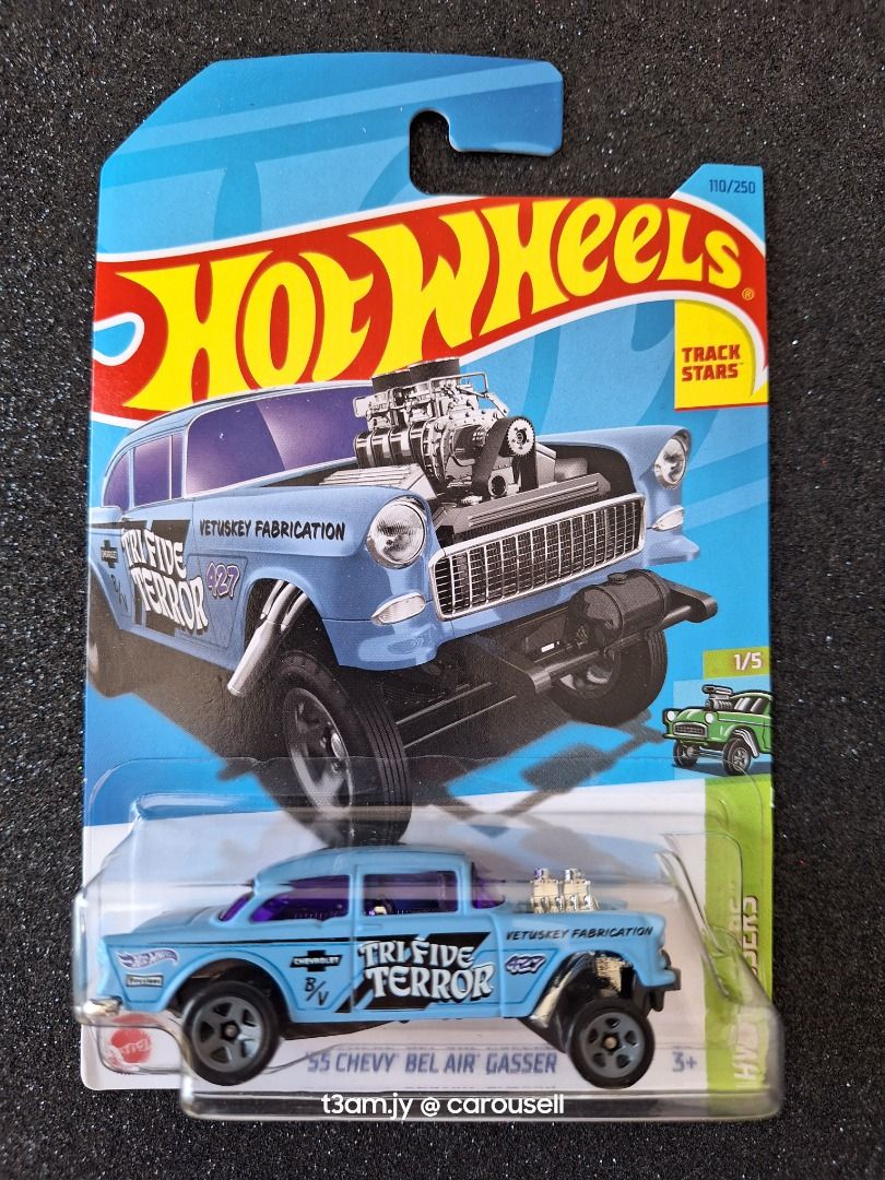 Hot Wheels 55 Chevy Bel Air Gasser Tri Five Terror Blue, Hobbies & Toys ...