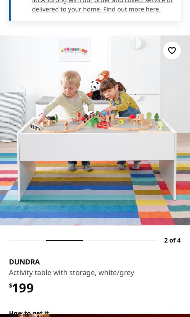 Ikea activity table with storage, Babies & Kids, Baby Nursery & Kids ...