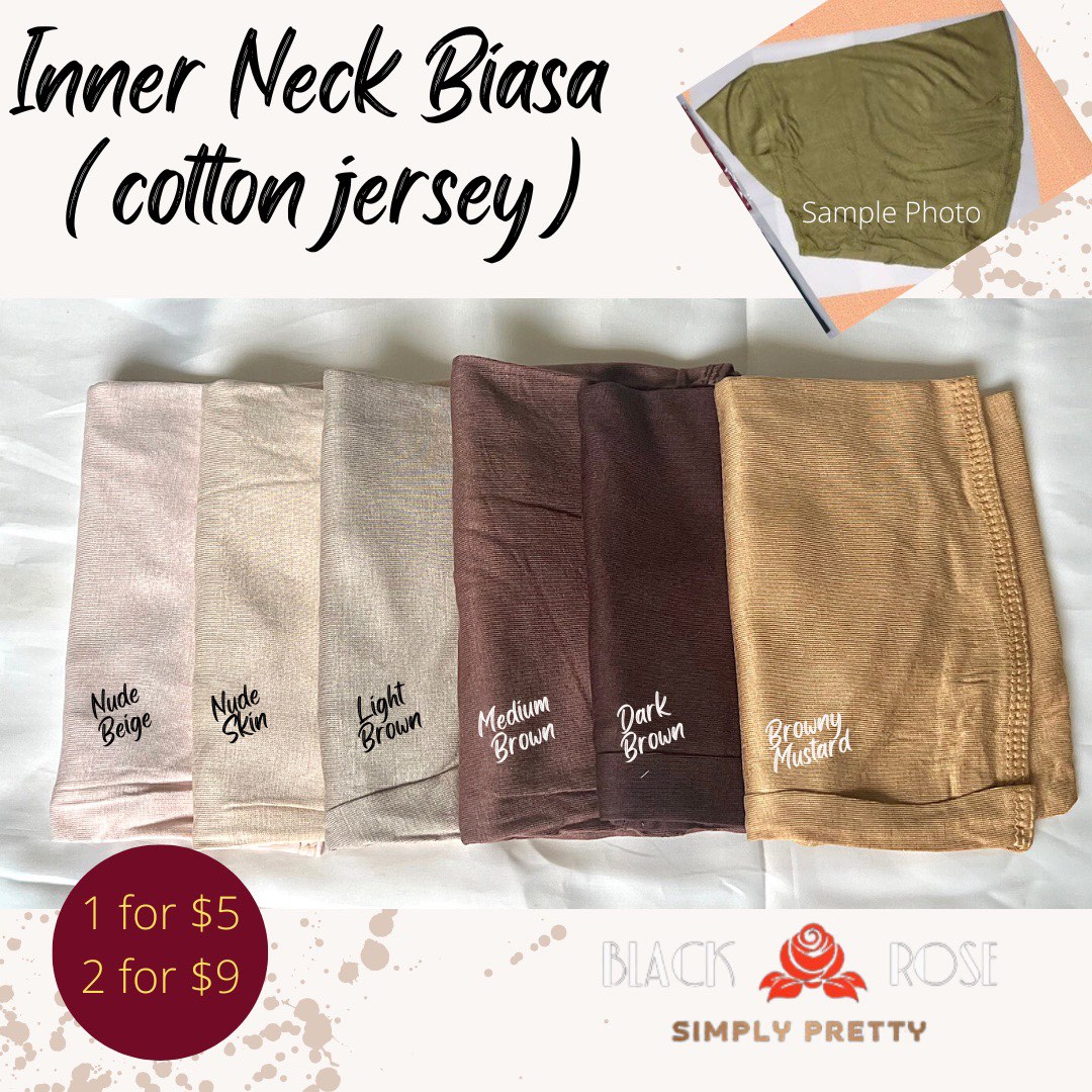 Inner Neck Biasa (2 for $9), Women's Fashion, Muslimah Fashion, Hijabs ...