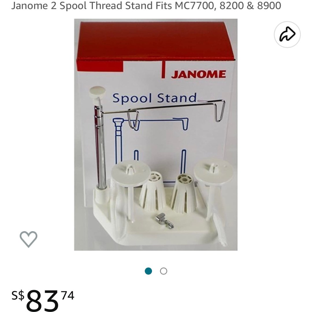 Janome Sewing Machine 2 Thread Spool Stand, Hobbies & Toys, Stationery & Craft, Other Stationery ...