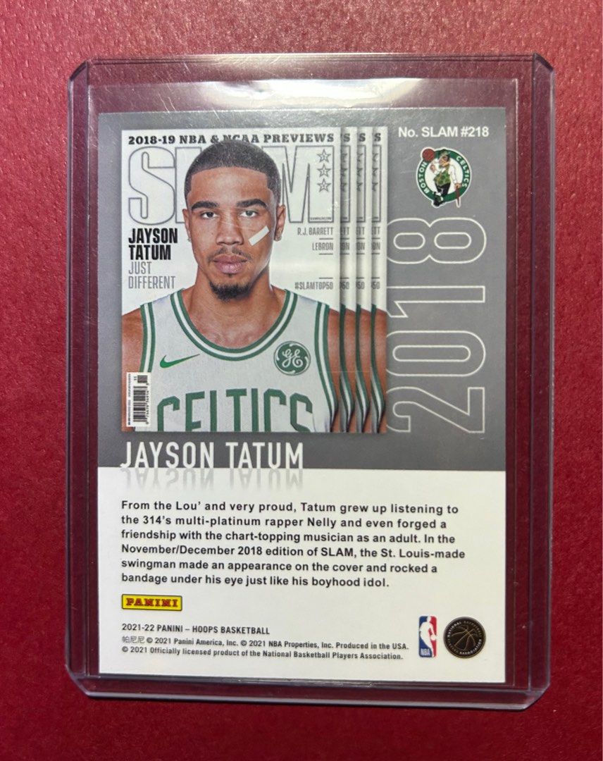 JAYSON TATUM NBA Hoops Slam Card Insert 2021-2022 on Carousell