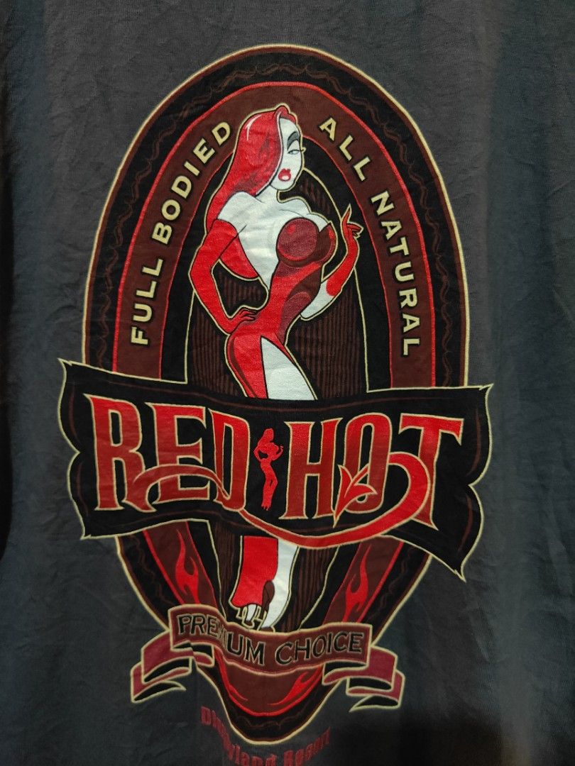 Jessica Rabbit Red Hot Disneyland T-shirt, Men's Fashion, Tops & Sets ...