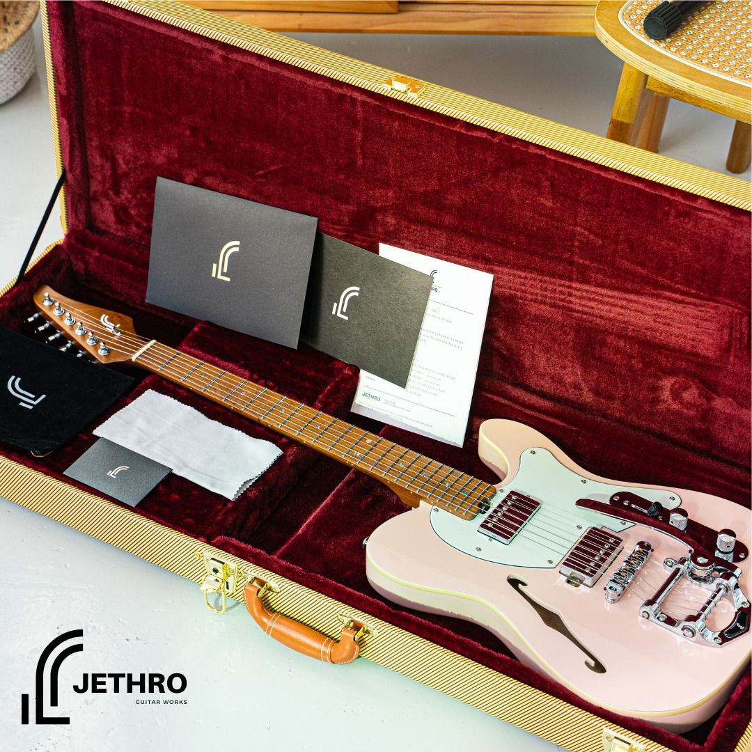 Jethro Guitar Works | Thinline Electric Guitar With Roasted Maple Neck ...