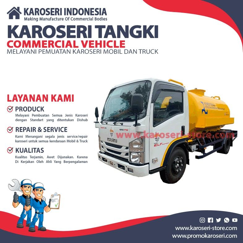 Jual Truk Tangki Vacuum PN 23, 33, 25 - Kap 3000 s/d 5000 Ltr ...
