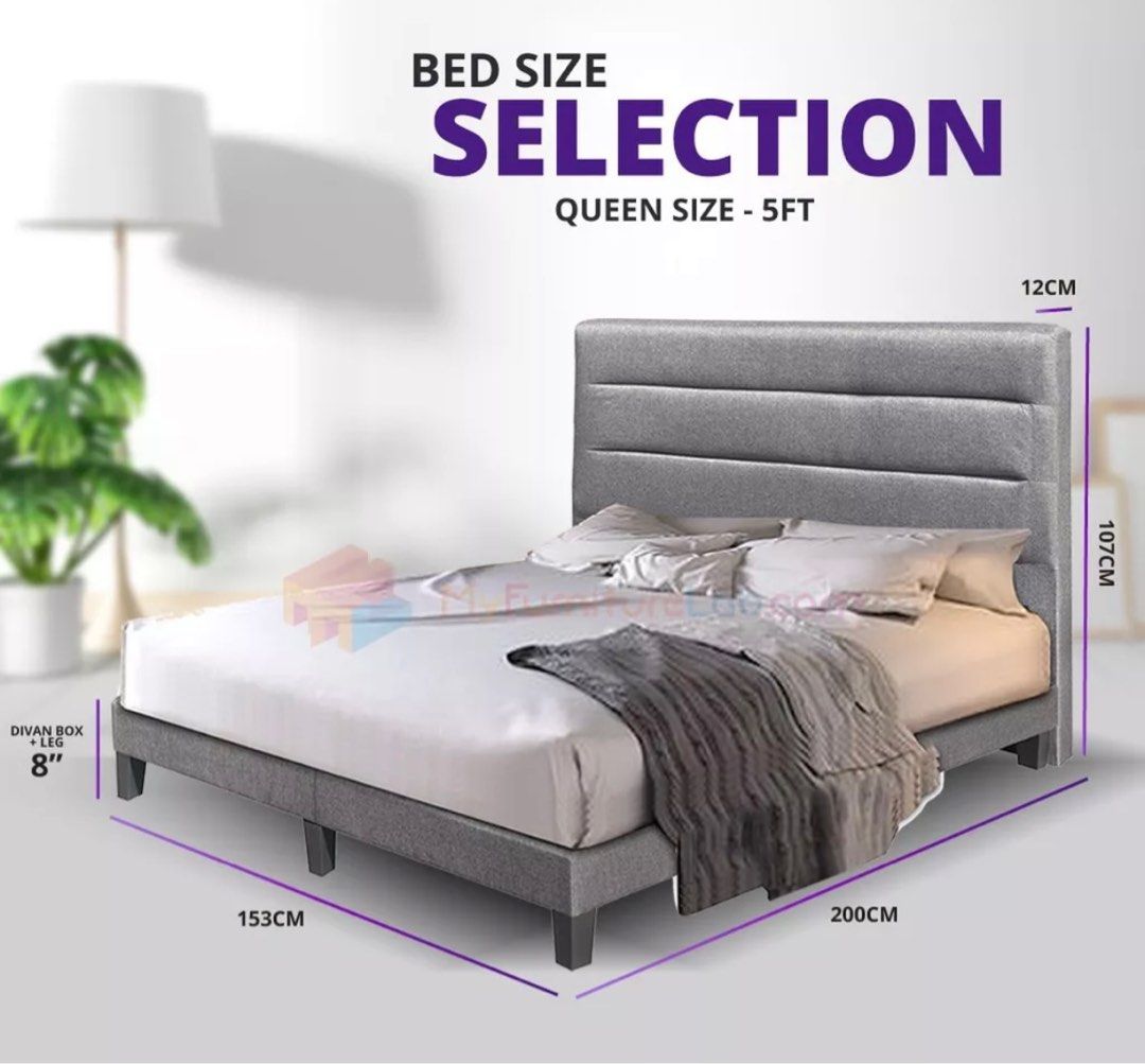 Katil queen divan, Furniture & Home Living, Furniture, Bed Frames ...
