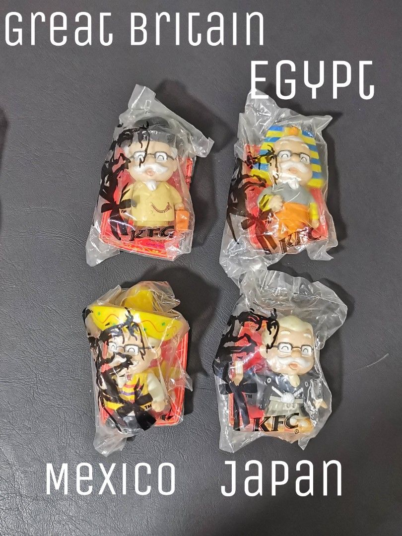 KFC Colonel Sanders around the world toy figurines set + display box ...