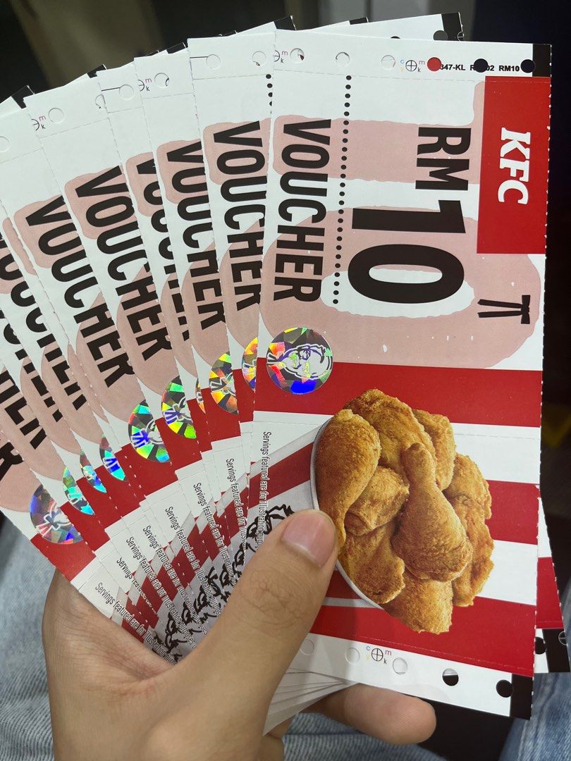 KFC Voucher 110 Rm, Tickets & Vouchers, Vouchers on Carousell