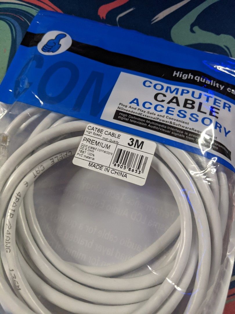 Lan Cable Ethernet 3M, Computers & Tech, Parts & Accessories ...