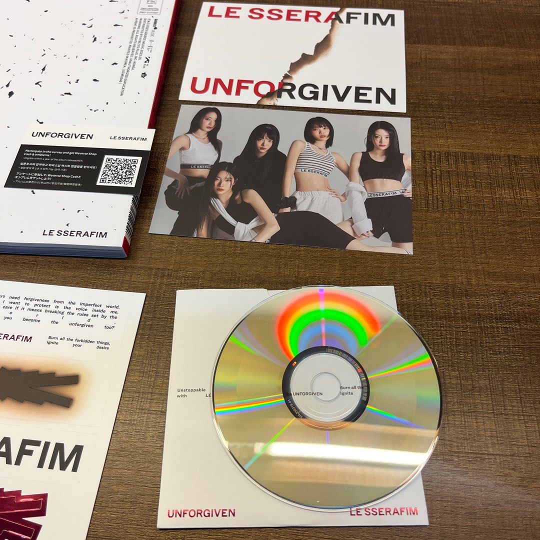LE SSERAFIM Unforgiven Album (Dewy Sage) unsealed all inclusions ...